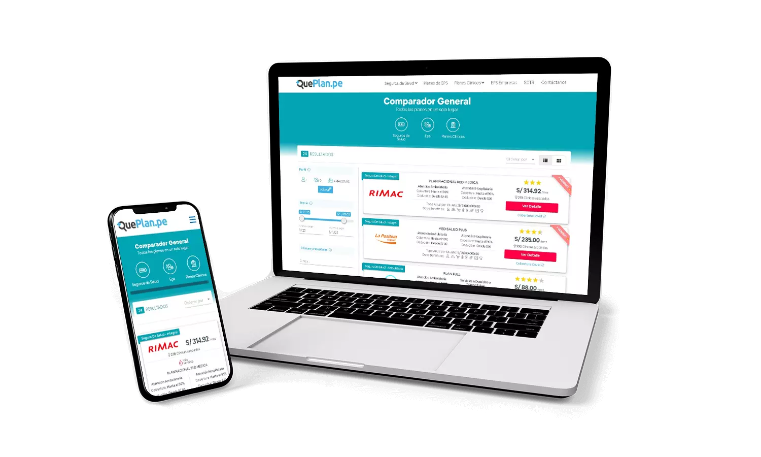 🥇 Compara Gratis EPS, Seguros de Salud y Planes Clínicos Online | QuePlan.pe 🔍
